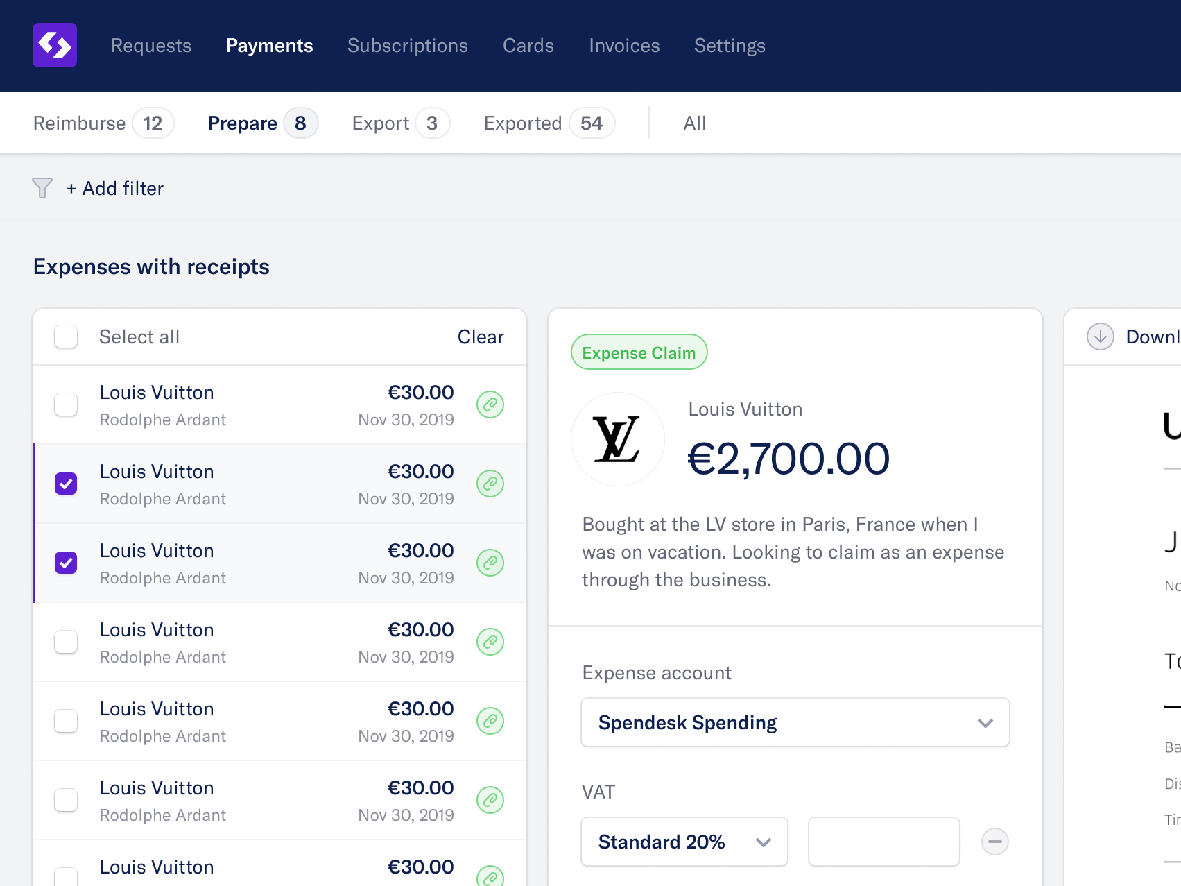 Spendesk: Expense Inbox by James for Spendesk on Dribbble