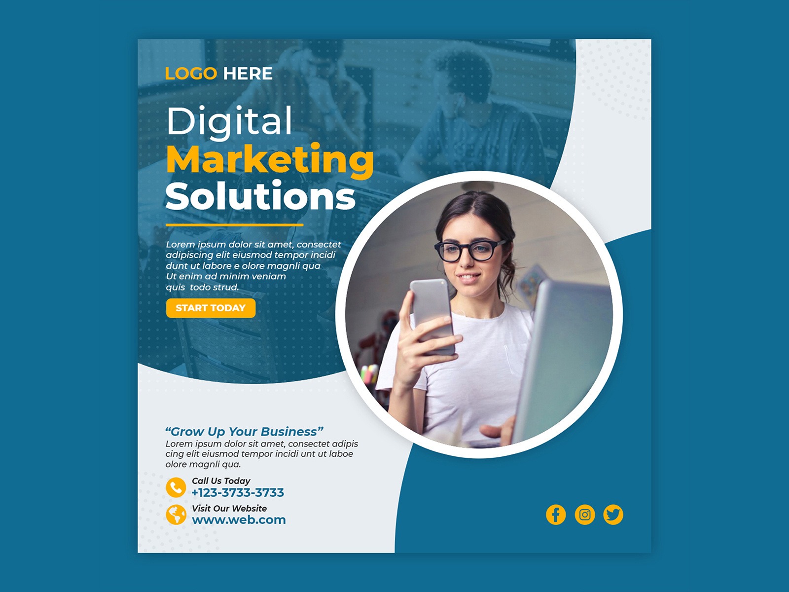 Digital Marketing Banner By Imam Hossain On Dribbble