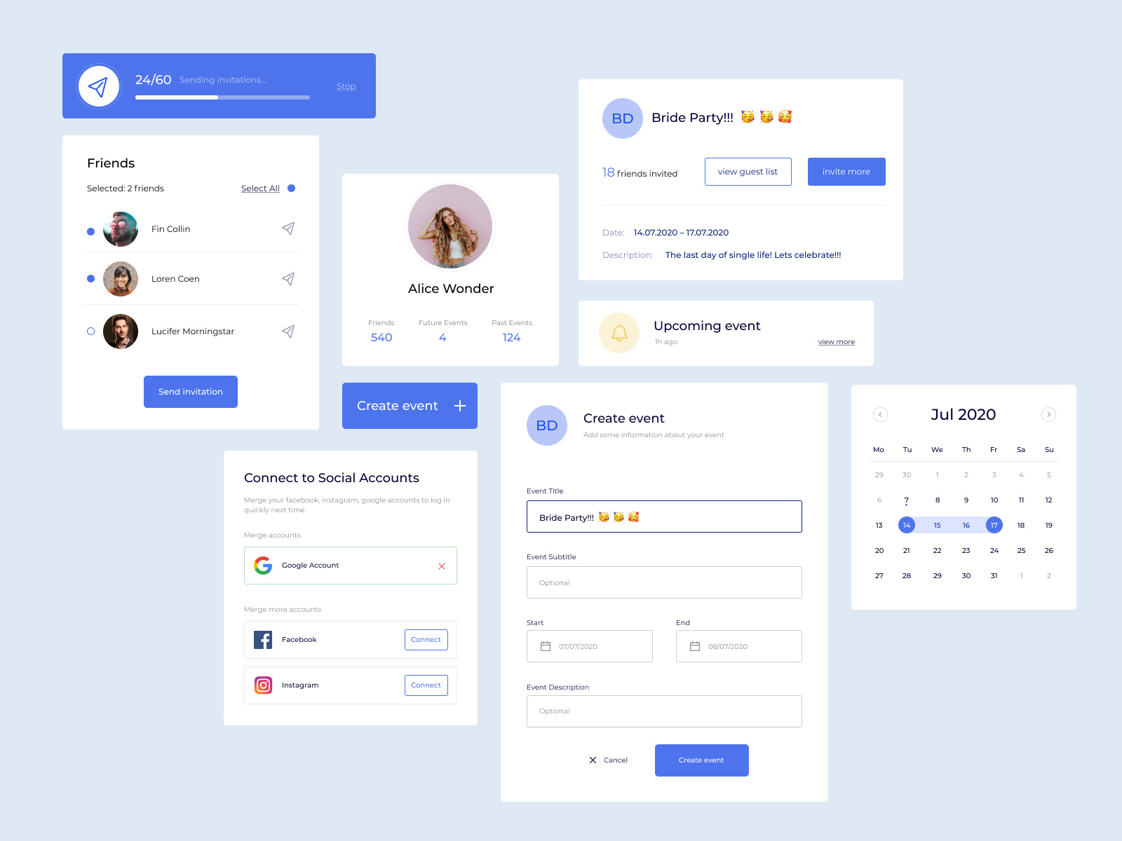Event UI kit | Design system by Elizaveta Diukareva on Dribbble