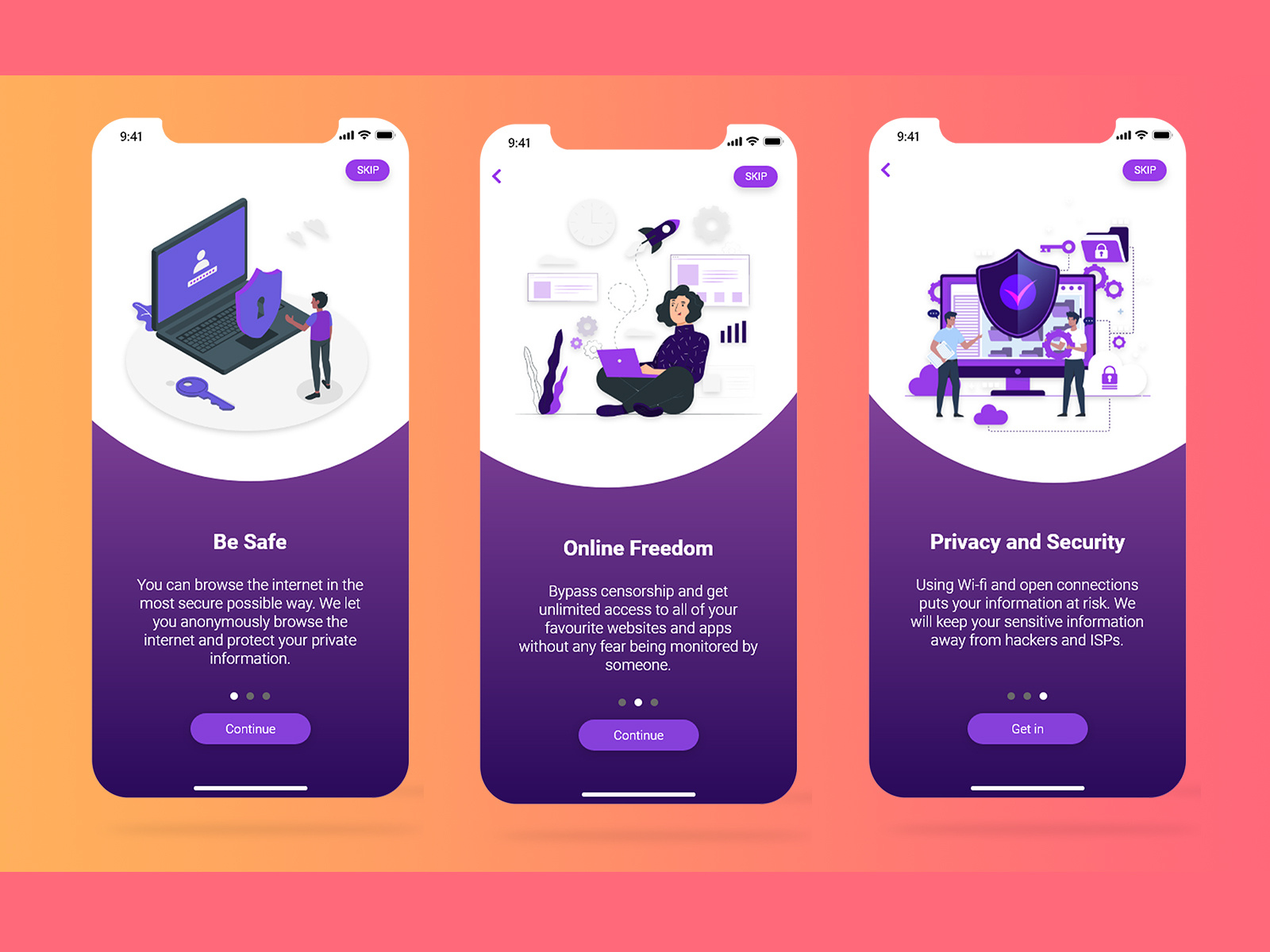 VPN App Onboarding Screen Design by Raisul Islam Shagor on Dribbble