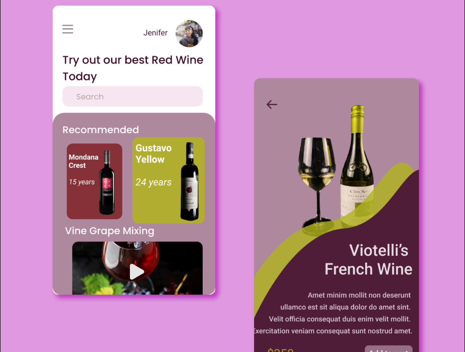 WINERY APP by Akingbola Pemiisin on Dribbble