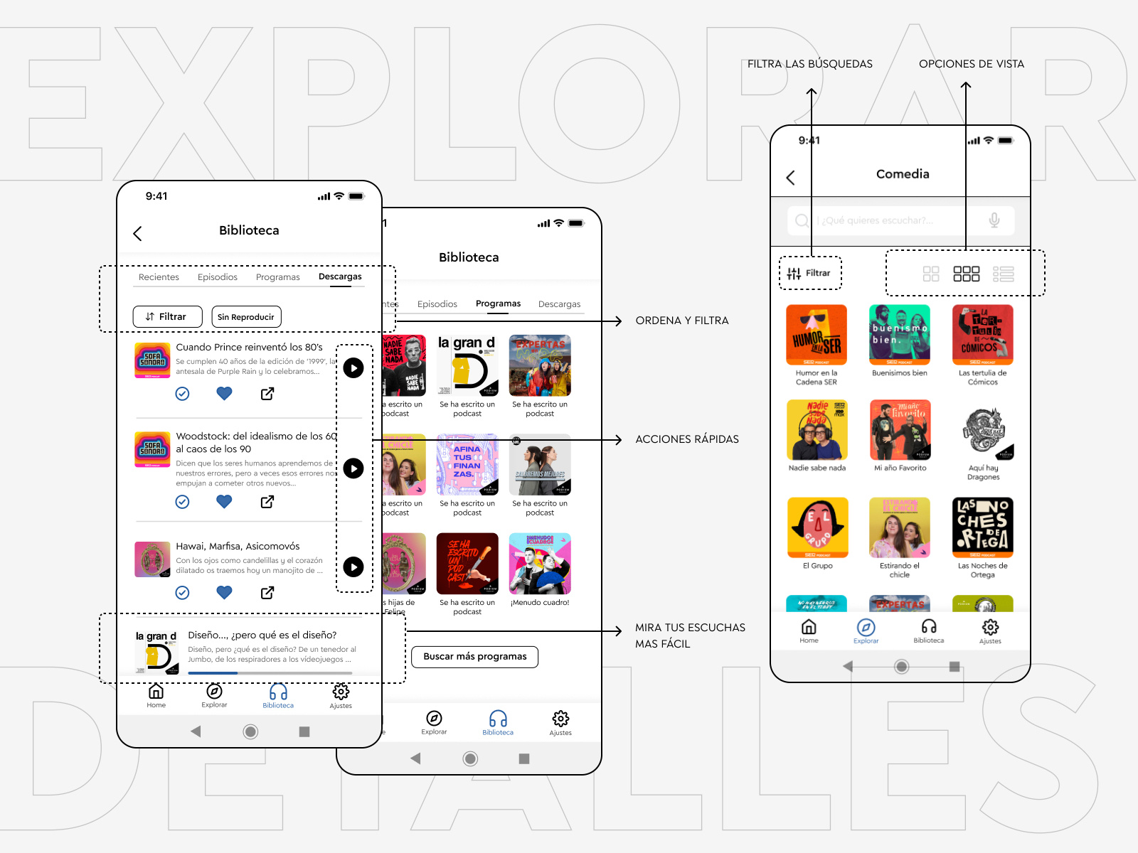 Podcast Library by Yasmin Arman on Dribbble