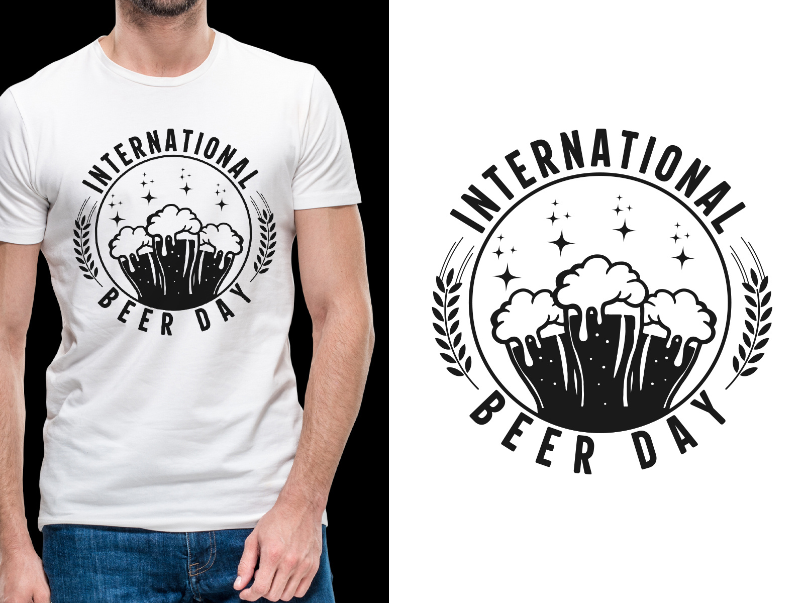 Beer day logo t shirt design by tarikul islam on Dribbble