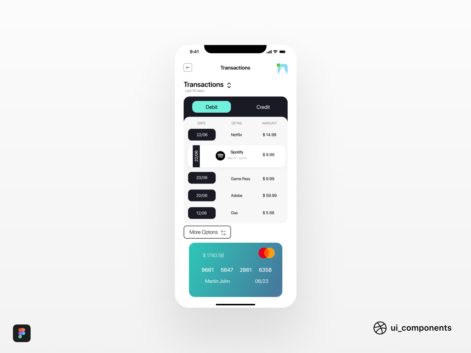 Card Transactions by Akhil Reji on Dribbble