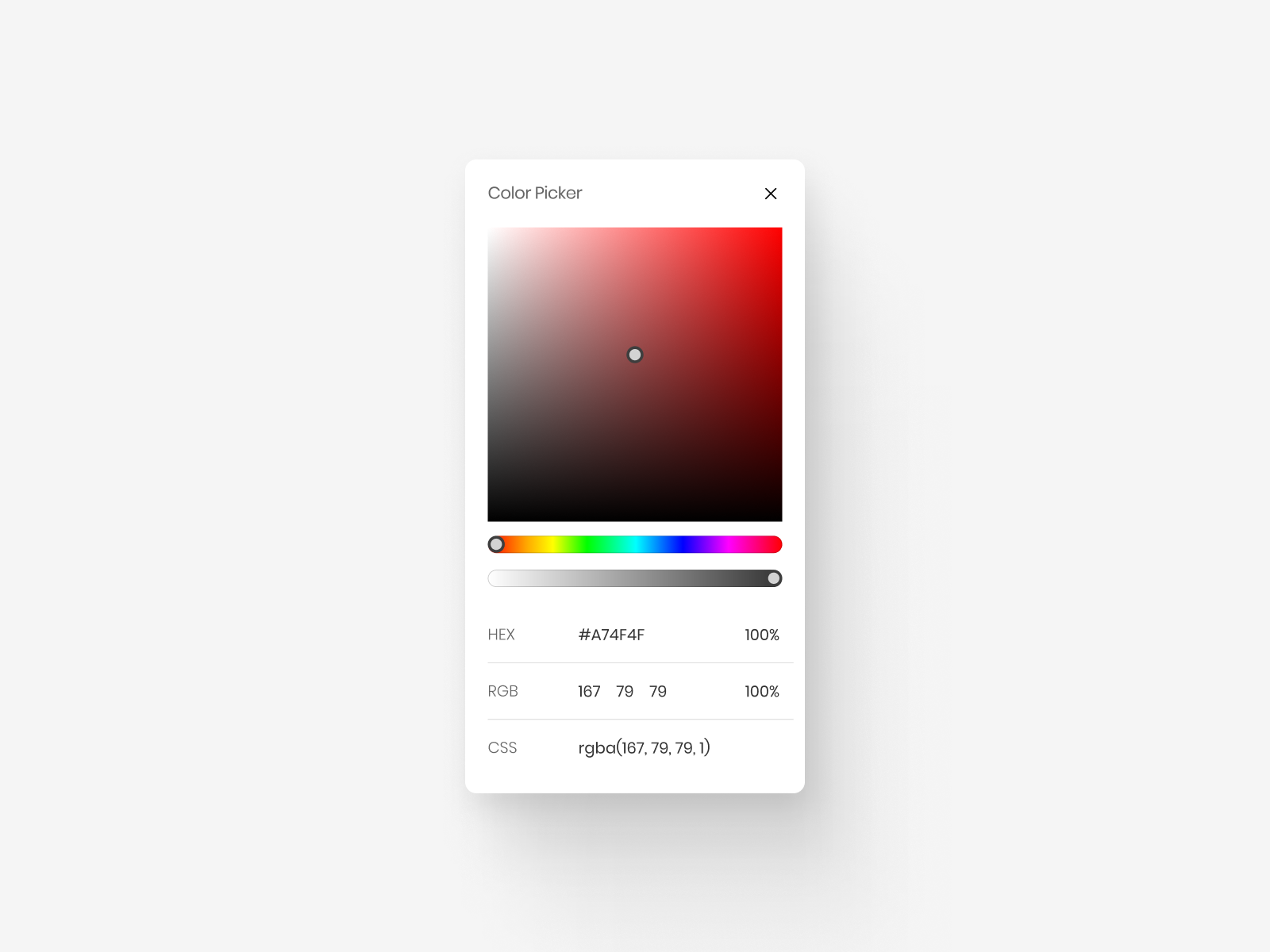 UI Daily Challenge #60 - Color Picker by Eugene Shatilo on Dribbble
