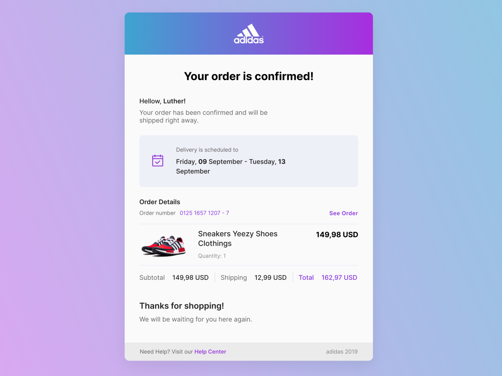 Email Receipt by Arley Gomes on Dribbble