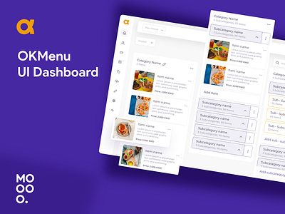OkMenu UI Dashboard by MOOOO. on Dribbble