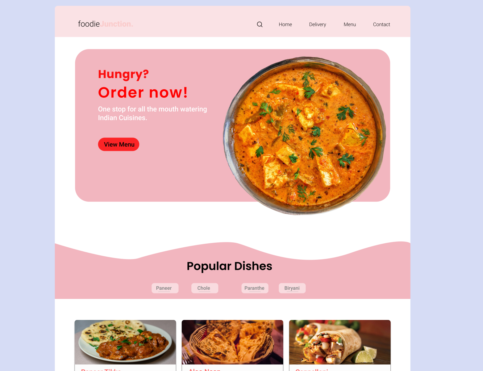Food App Landing Page by Saurabh Rai on Dribbble