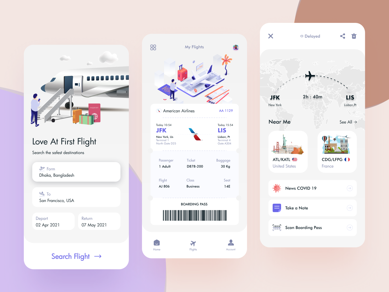 Flight Ticket Booking App by Anwar Hossain on Dribbble
