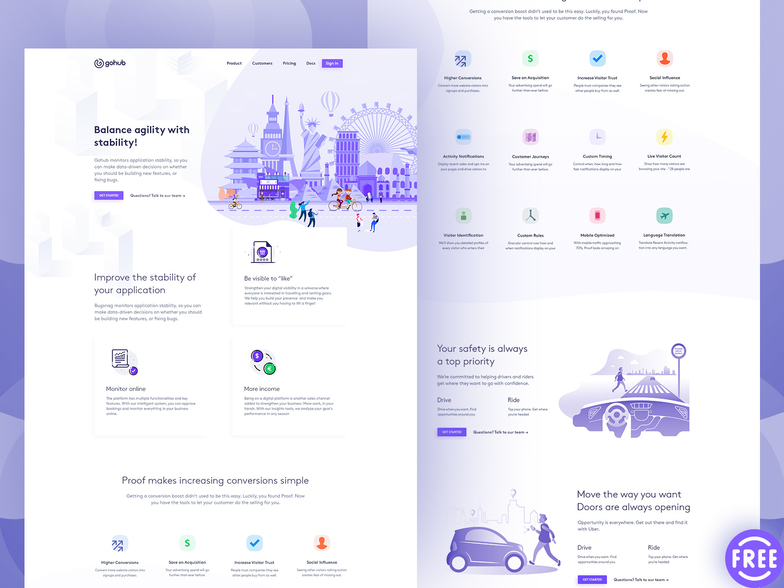 GoHub || Landing Page by Anwar Hossain for RedQ Inc on Dribbble