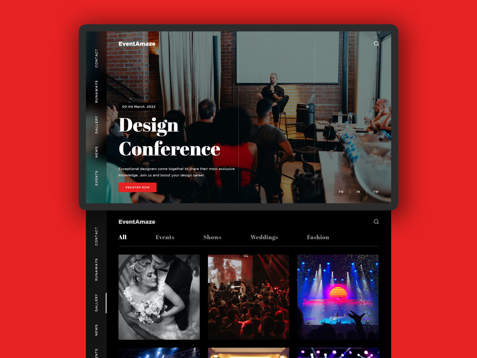 Event Management Web App by Sophia Miller for Bacancy on Dribbble