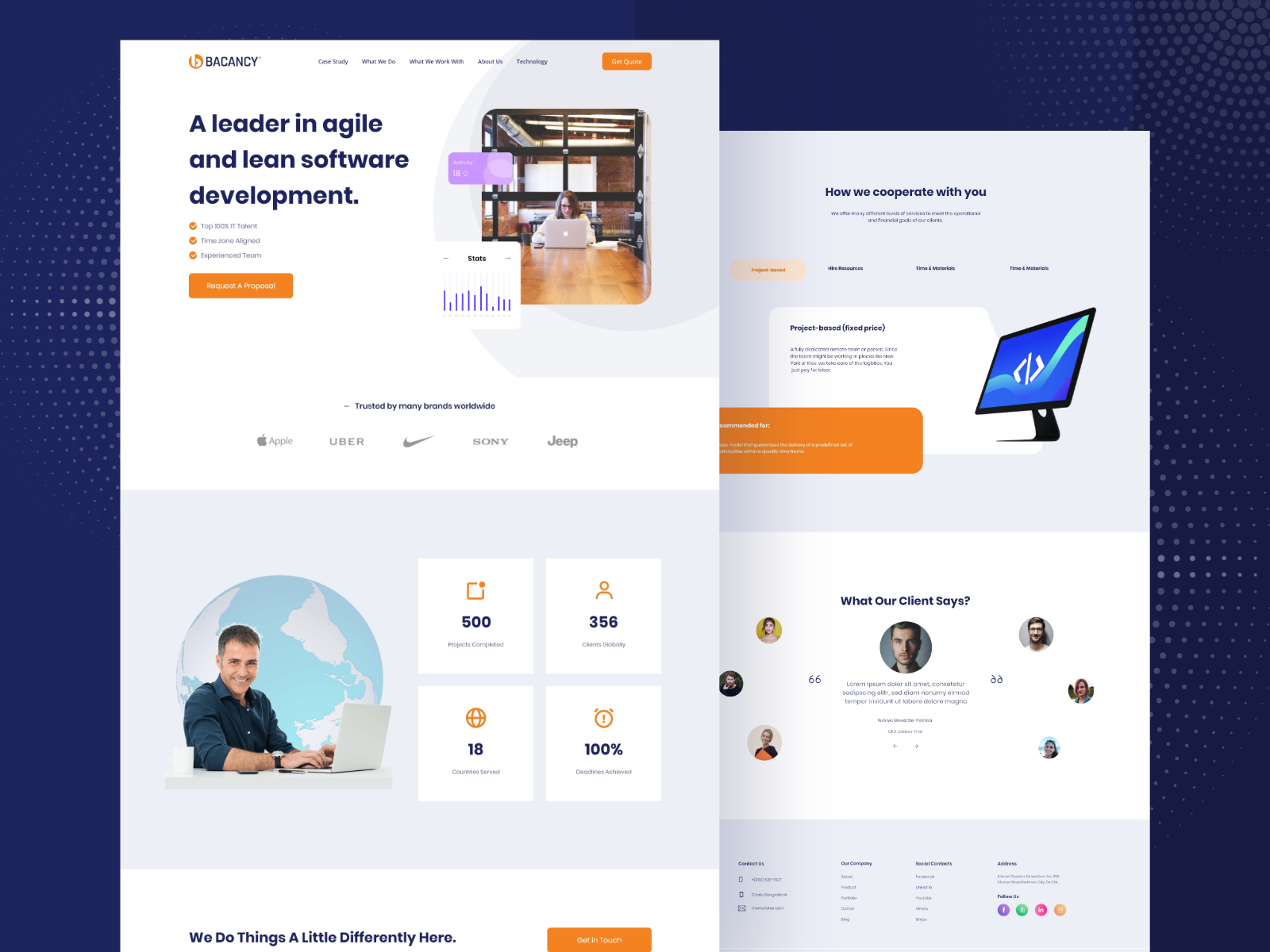 Software Development Landing Page by Sophia Miller for Bacancy on Dribbble