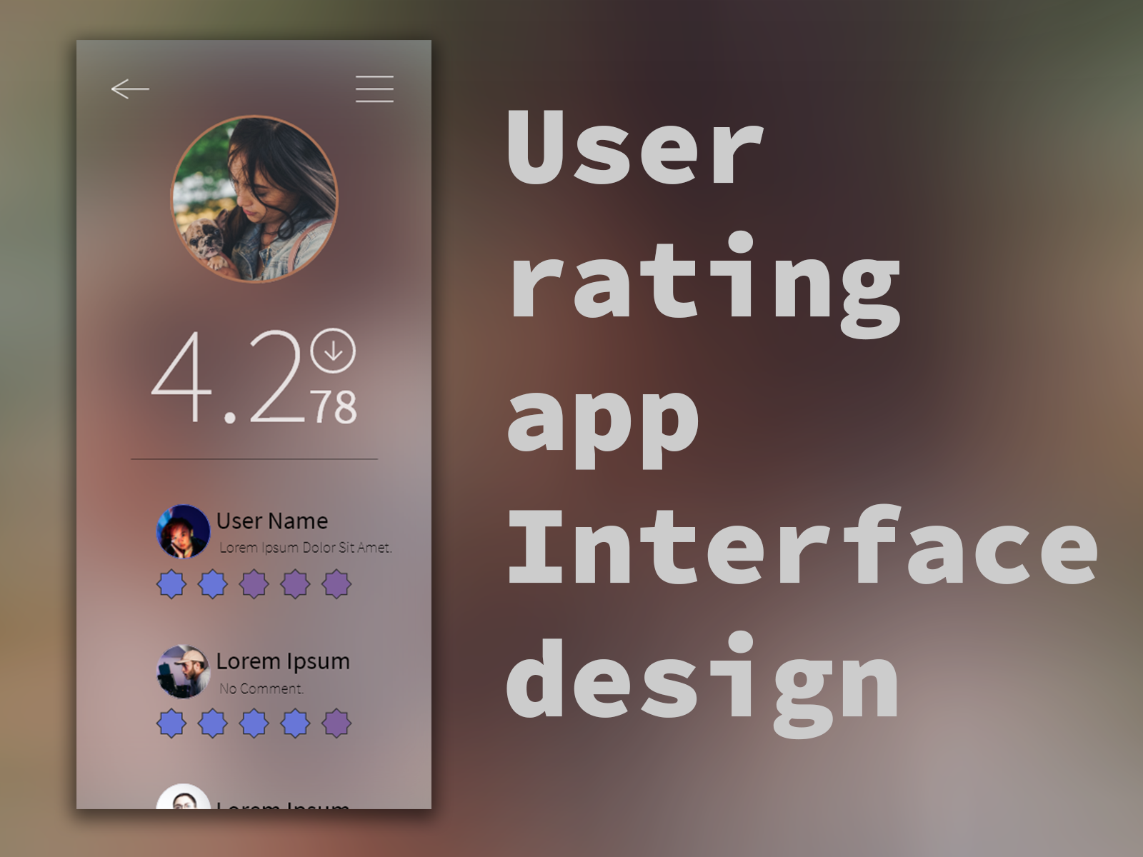 User rating app by Straxxxes on Dribbble