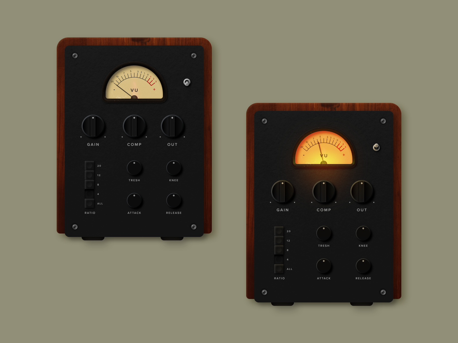 Skeuomorphic Audio Compressor by Bianca de Melo on Dribbble