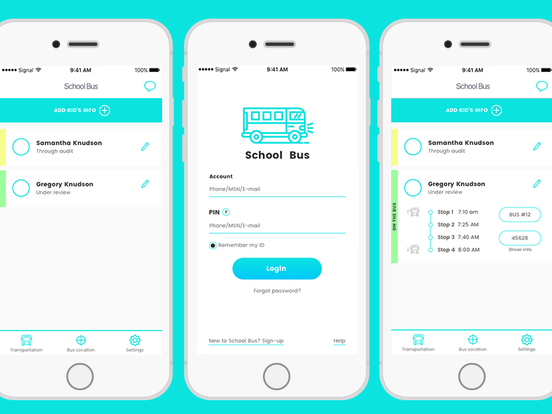 School bus by Lily Cantú on Dribbble