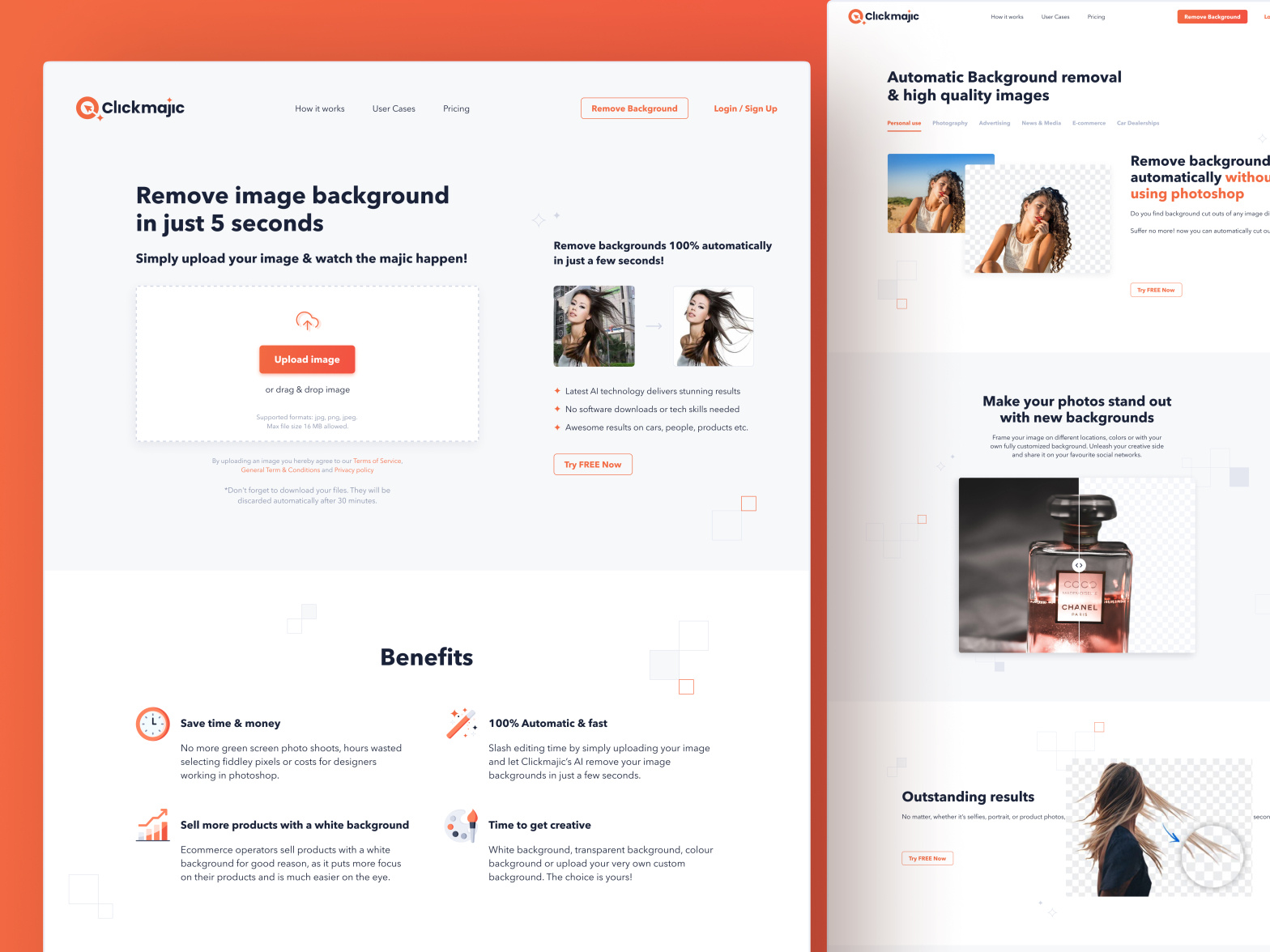 Removing Background - Web service by itdevgroup on Dribbble