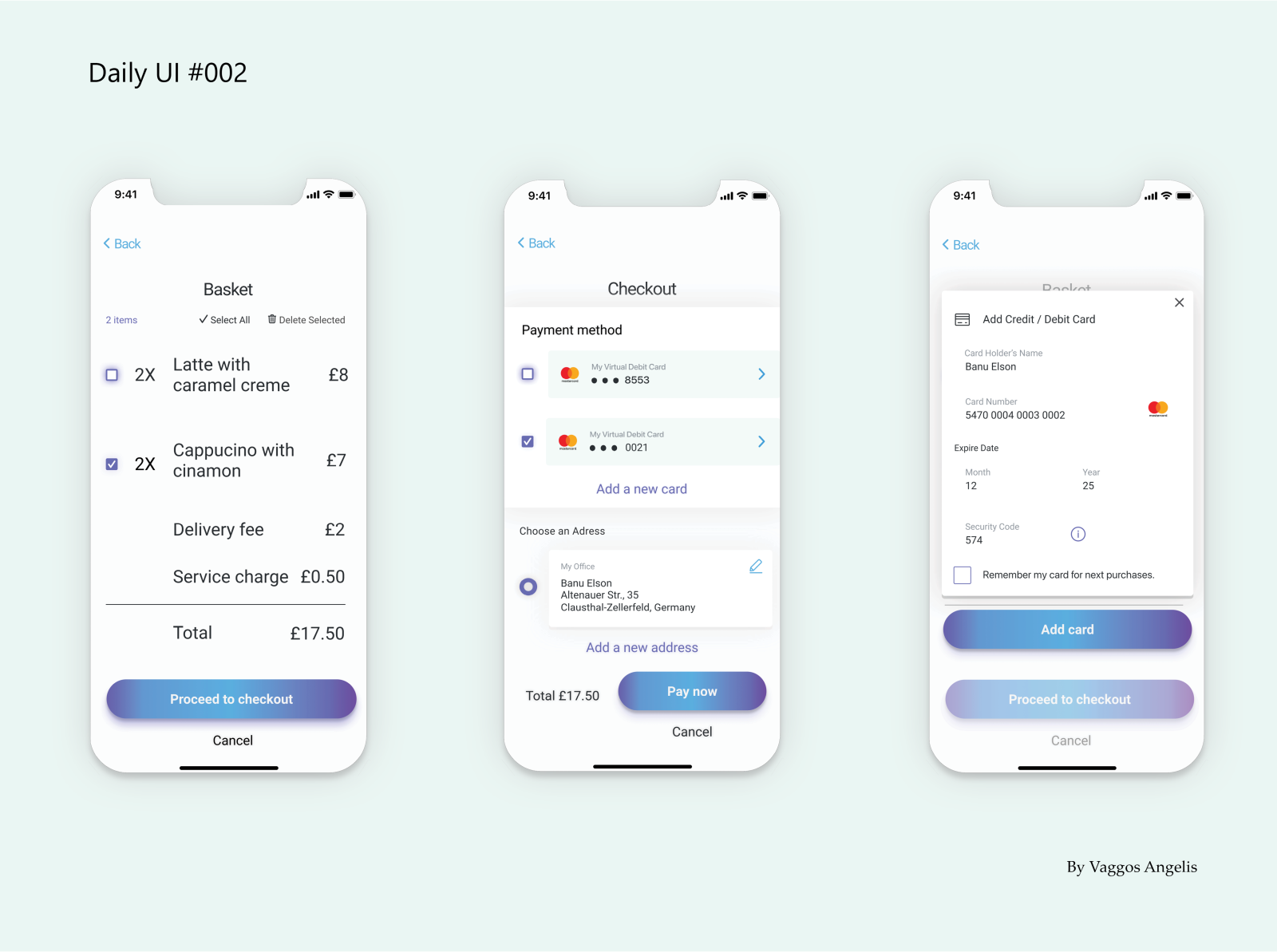 DailyUI #002 - Checkout by Vaggos Angelis on Dribbble