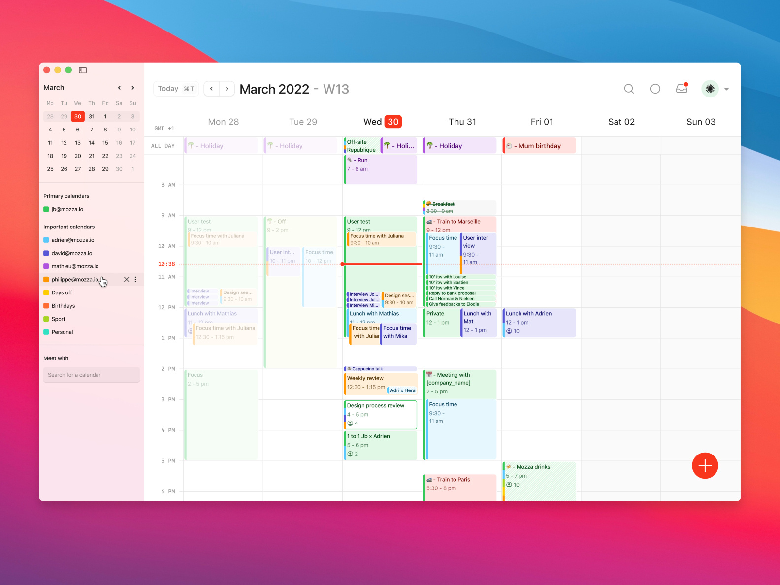 Weekly View by JB Eudeline on Dribbble