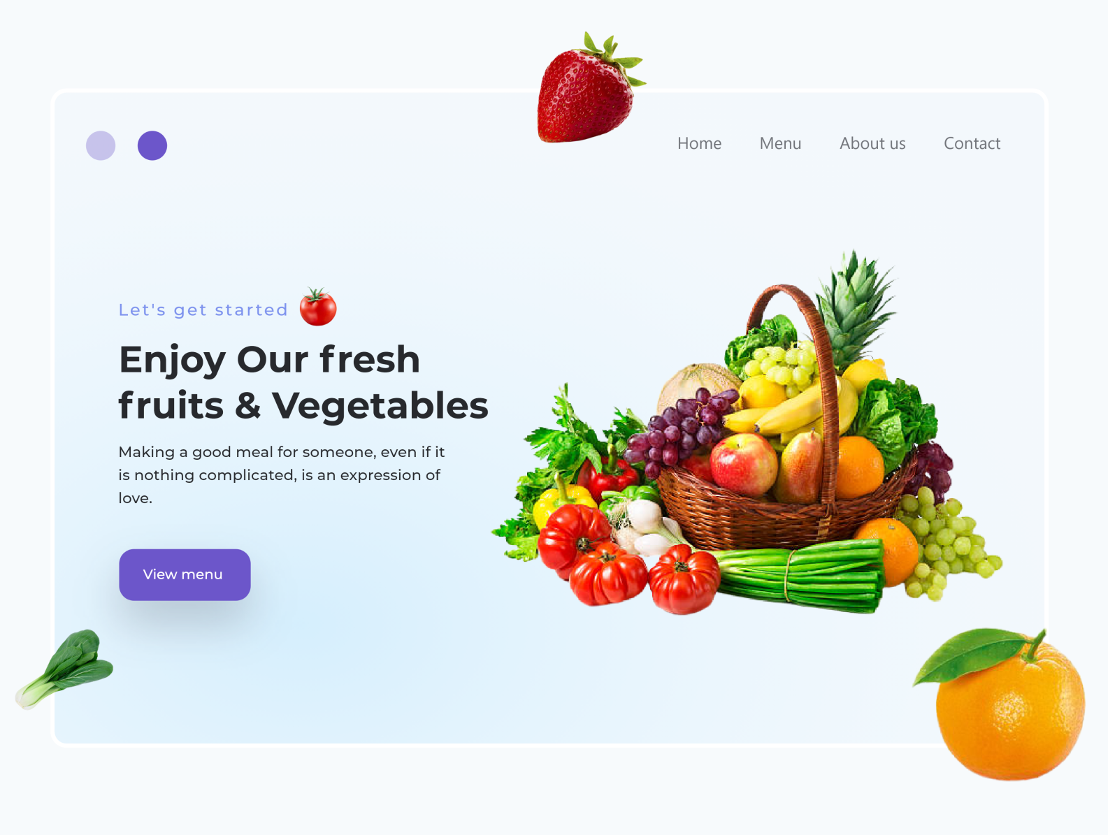 Fresh fruits and Vegetables landing page by Pooja Gupta on Dribbble