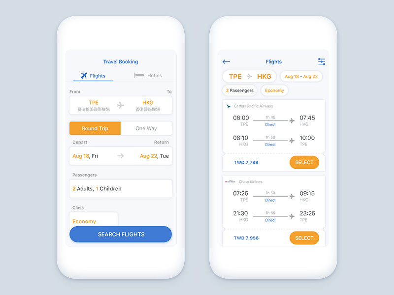 Daily UI #068 - Flight Search by Dicky on Dribbble