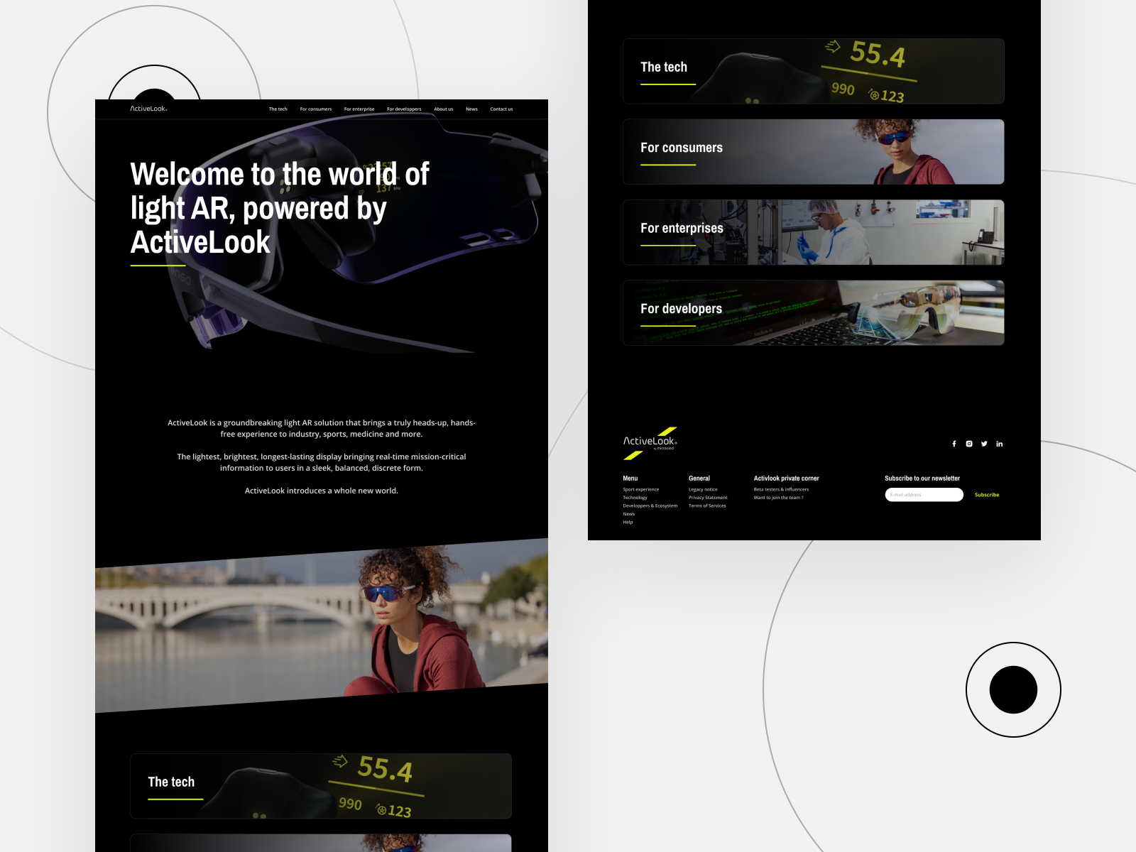 ActiveLook — Website — Connected glasses by Laura Rodrigues for AViSTO ...
