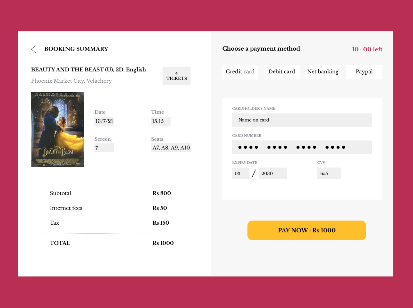 UI design challenge-Checkout page by Aishwarya Balasankar on Dribbble