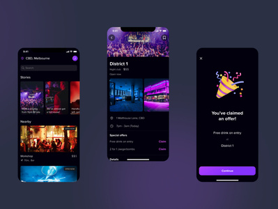 Event finder app by Eastina Zhang on Dribbble