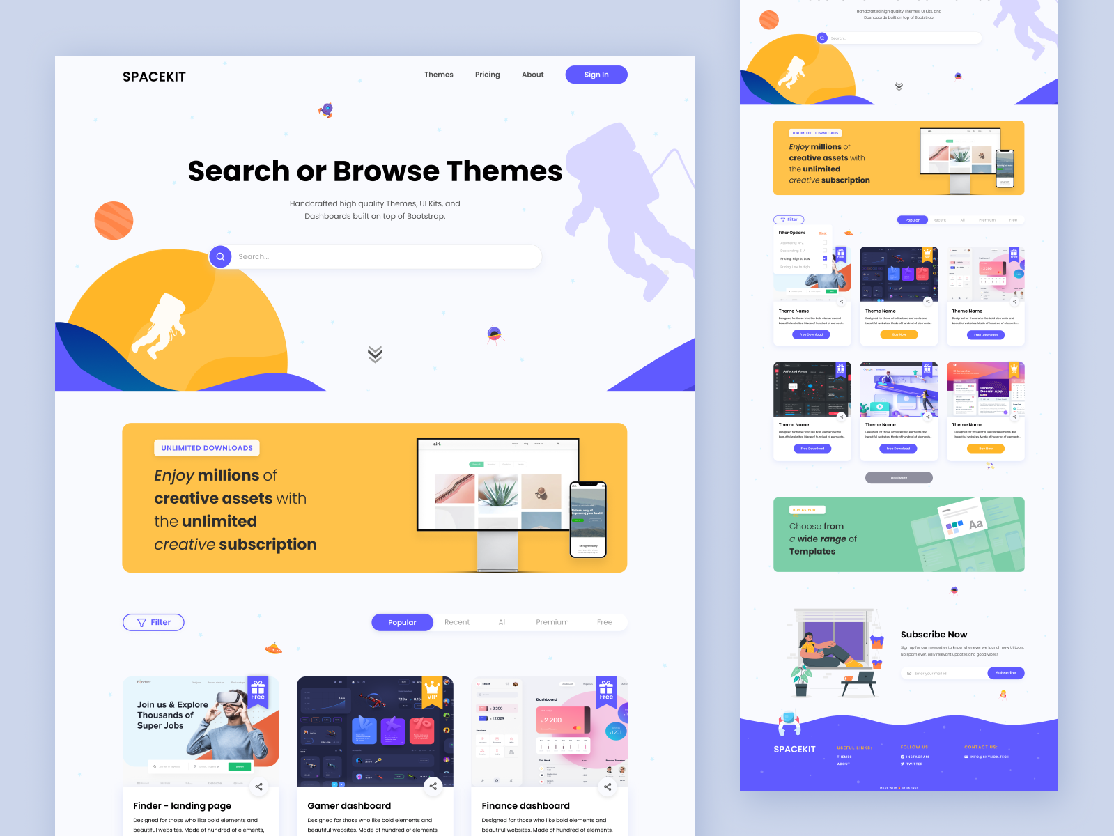 Spacekit - Buy premium UI kits and other design assets by Amal Joy on ...