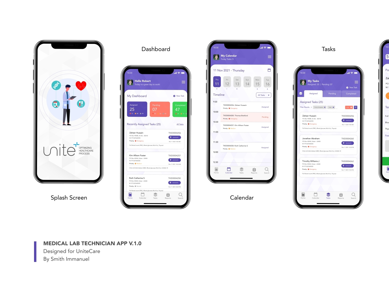 Lab Tech App Design by Smith Immanuel G on Dribbble