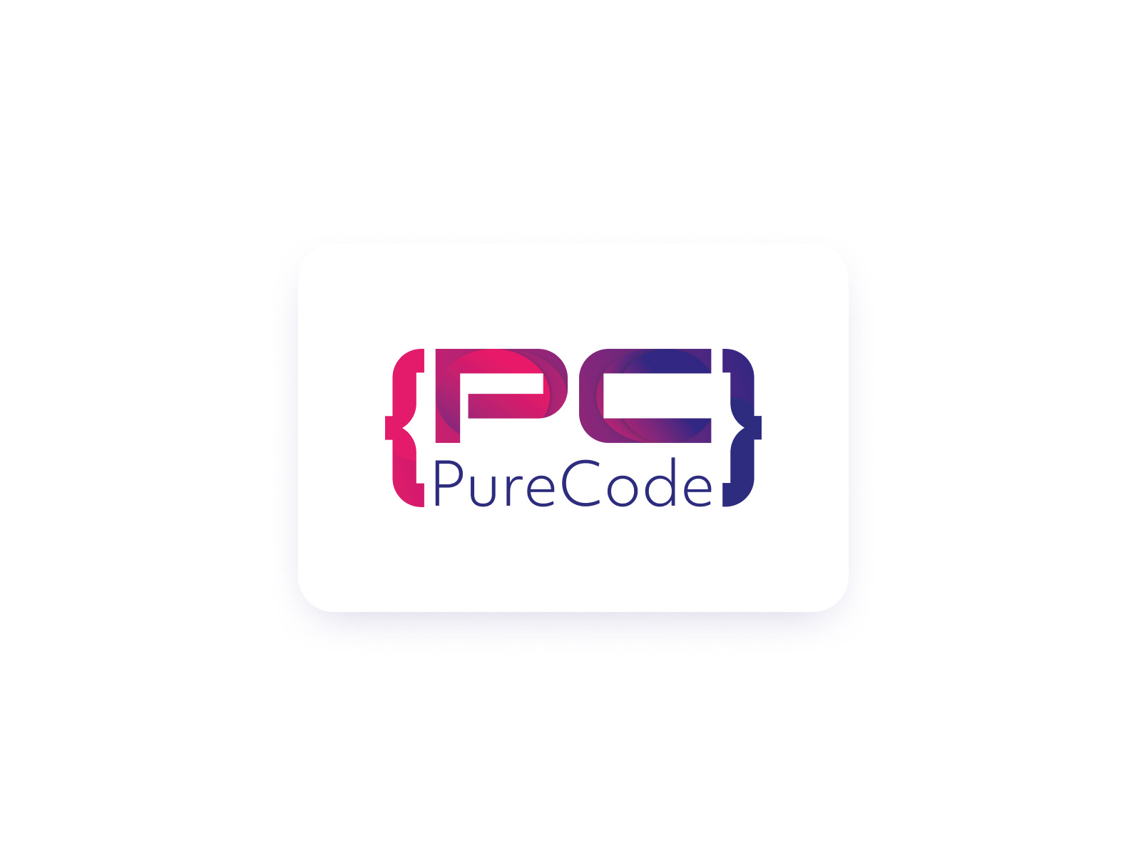 Pure Code_logo by Łukasz Machul on Dribbble