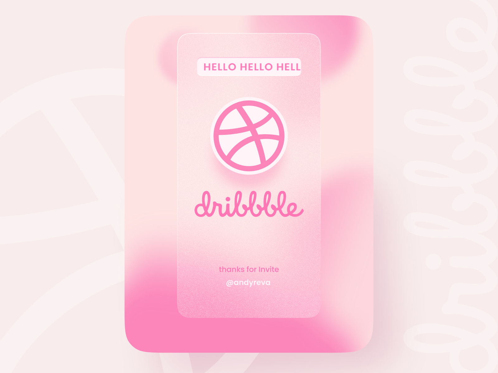 hello Dribbble by Petr Sivokon on Dribbble