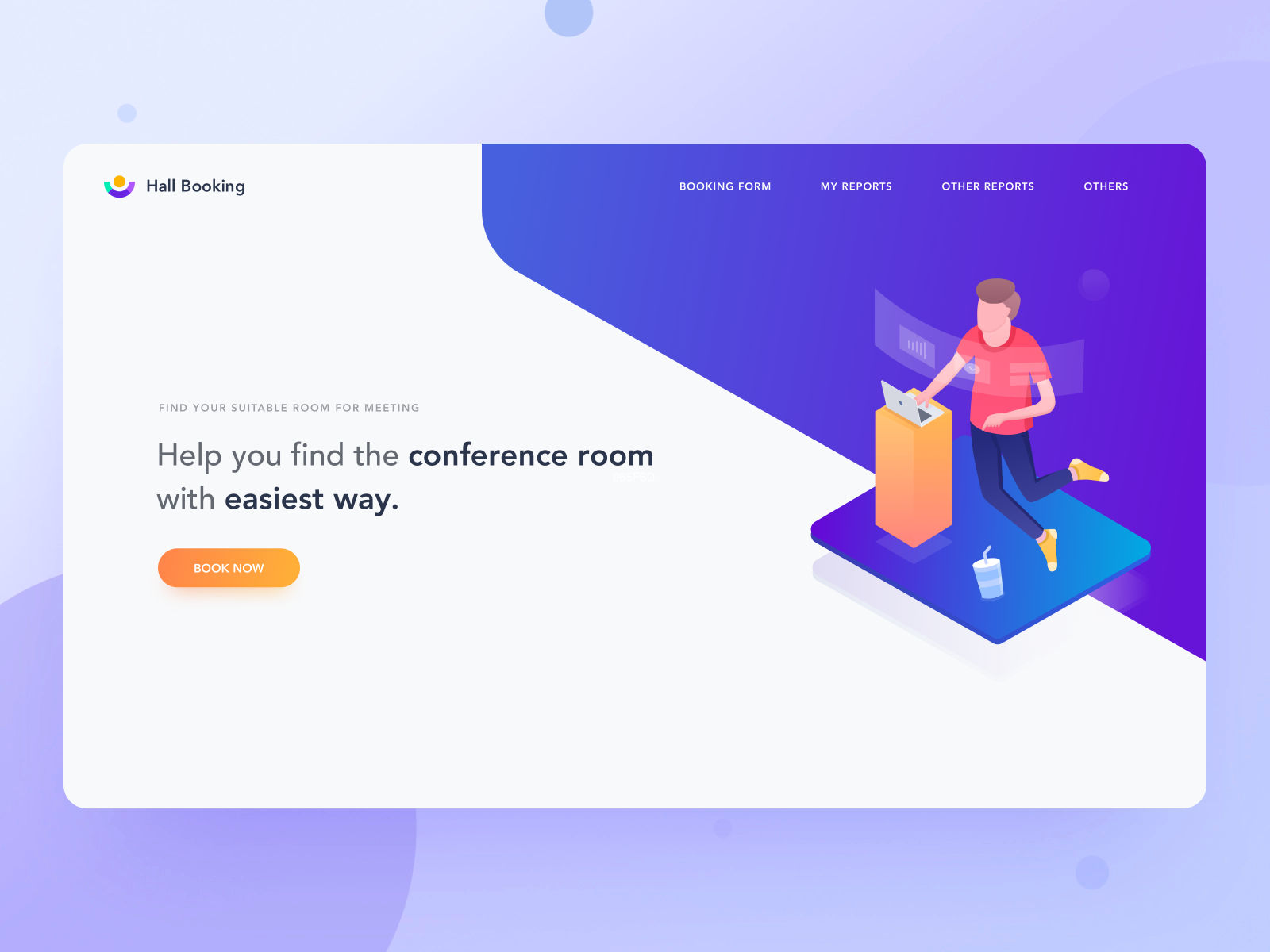 Hall Booking Page by Sanjai Kumar on Dribbble