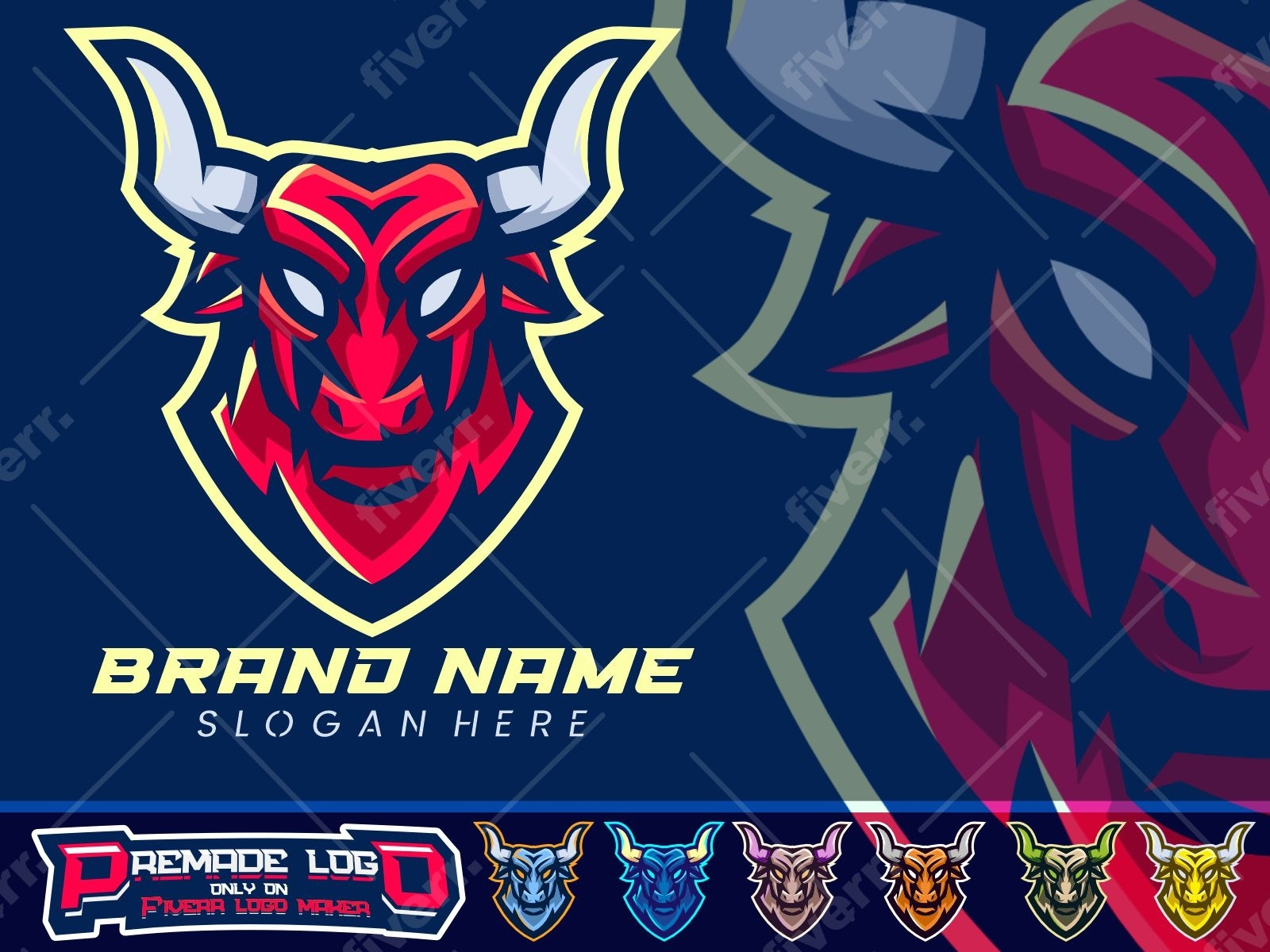 Bull gaming logo by Graphics For streamer on Dribbble