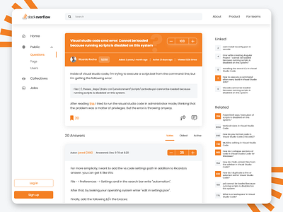 Stack Overflow redesign by Milo Solutions on Dribbble