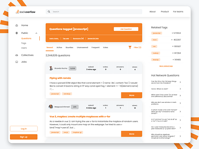 Stack Overflow redesign by Milo Solutions on Dribbble
