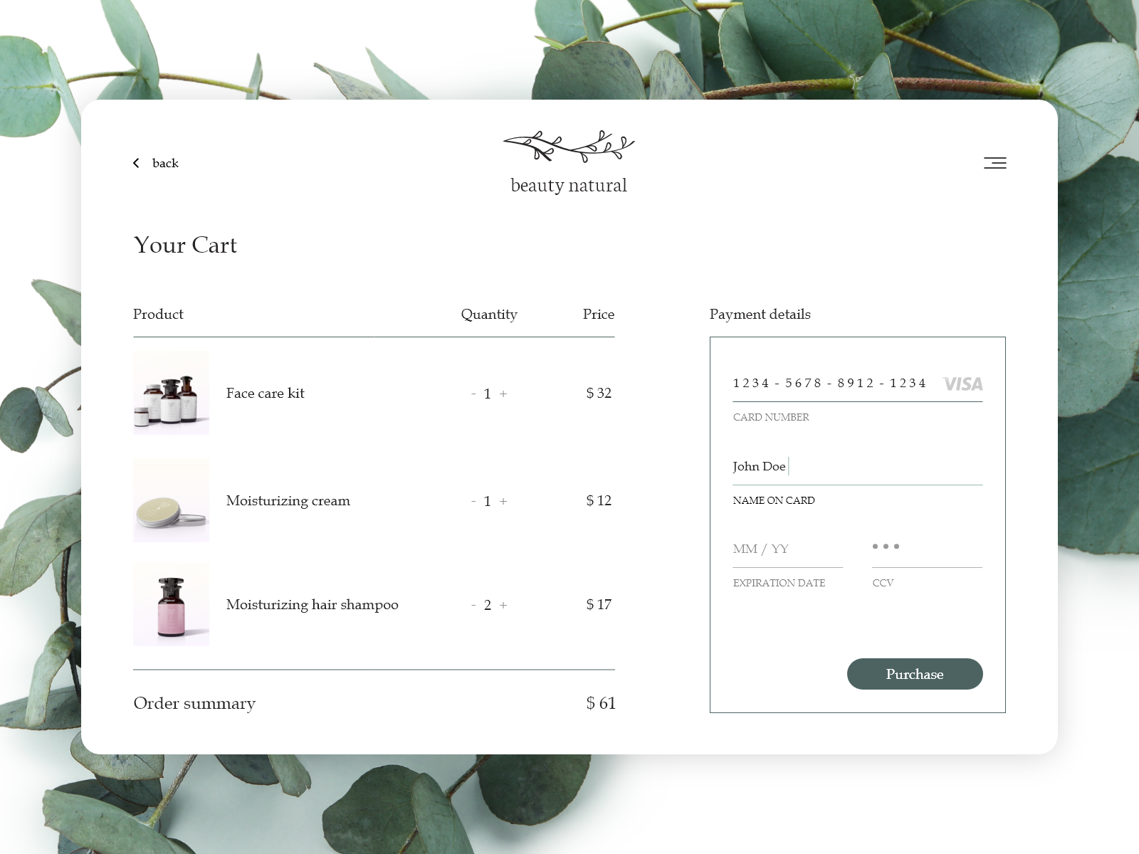 Checkout web screen by Milo Solutions on Dribbble