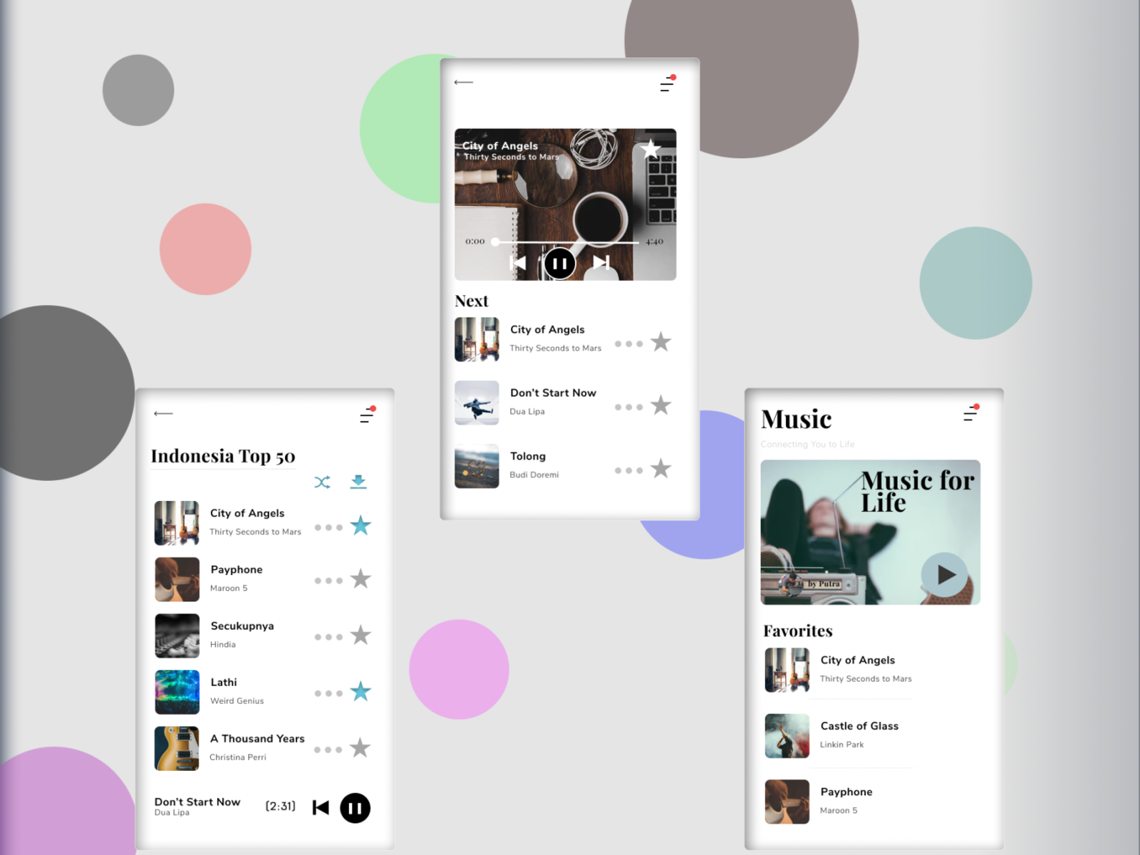 Dribbble - Playlist UI.png by Dian Gilbert