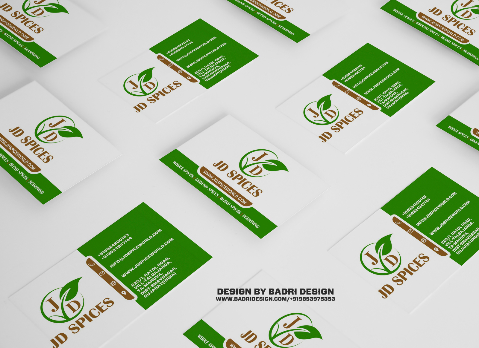 JD Spices Business Card Design by Badri Design on Dribbble