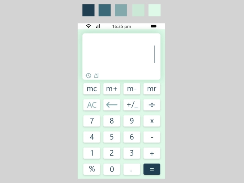 Simple calculator UI by Jaffrina Joseph on Dribbble