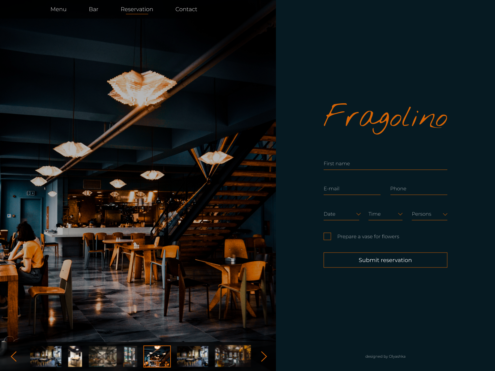 Reservation form | Daily UI - 001 by Olya Sahan on Dribbble