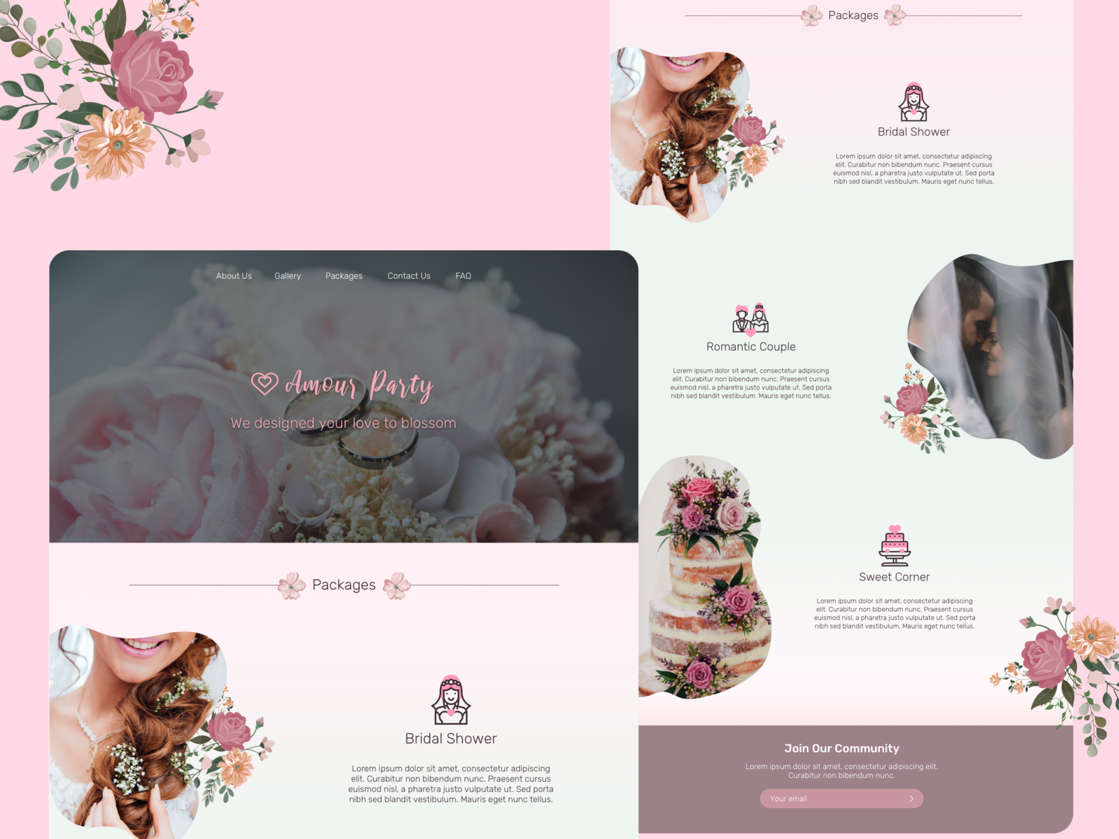 Event Planner Landing Page by Theresia Karina on Dribbble