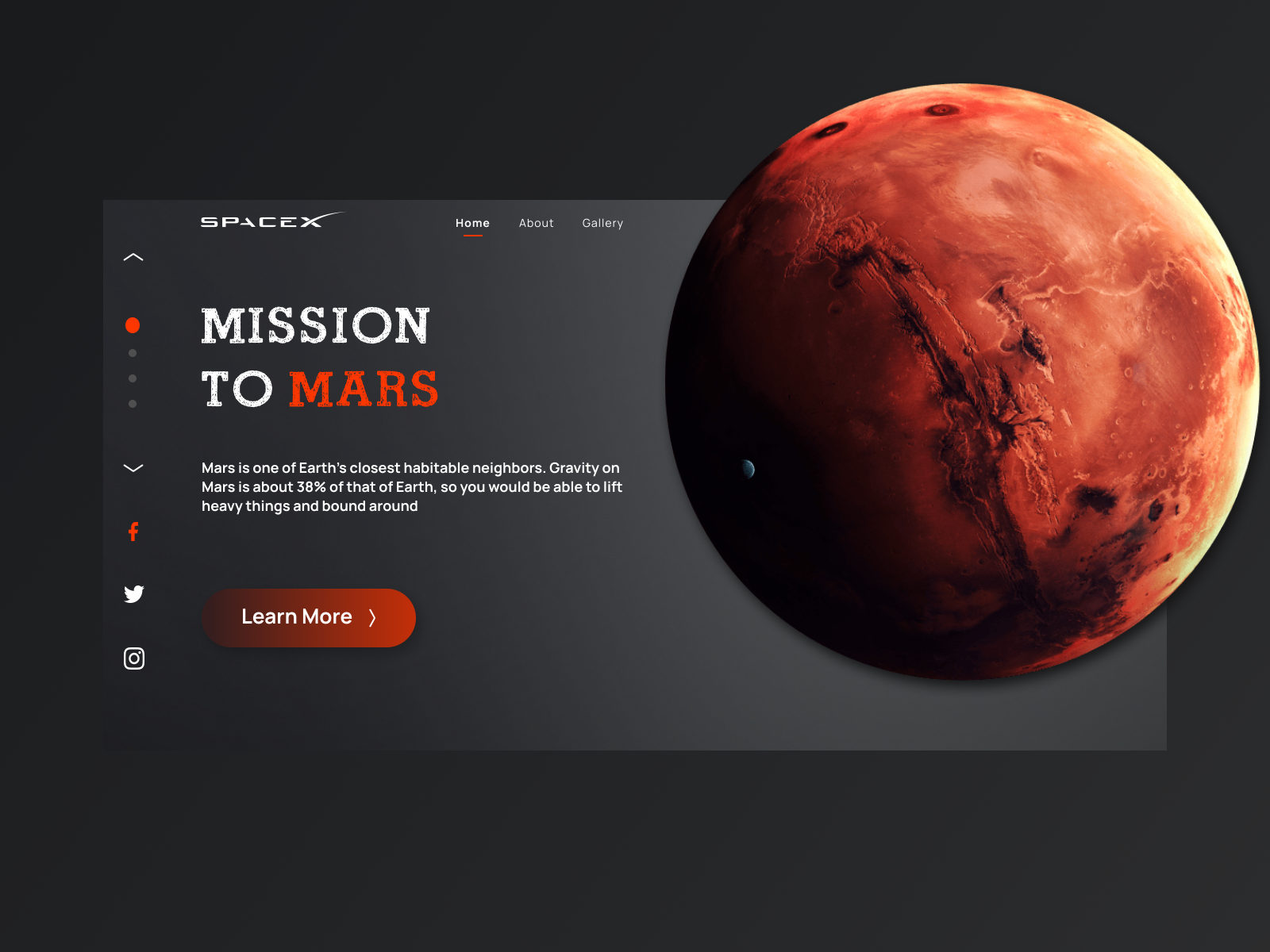 Mission to Mars - Web Design by Yogananta Listyadana on Dribbble