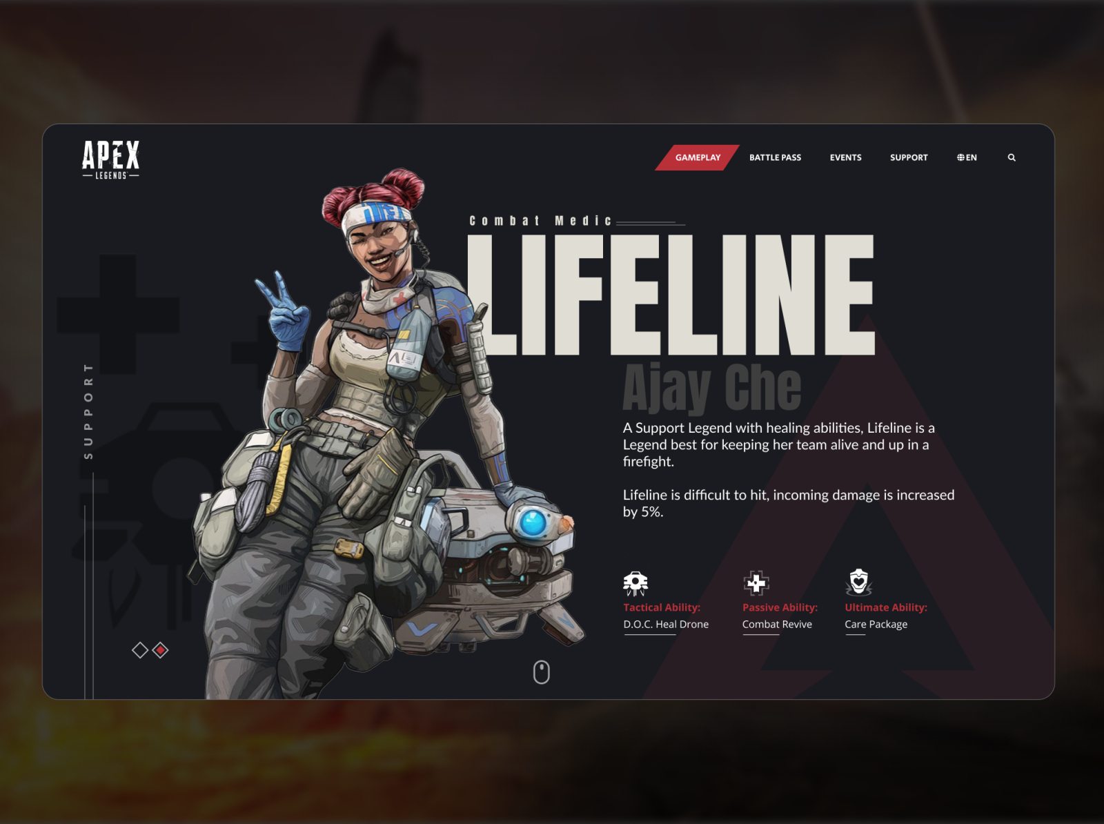 Lifeline - Apex Legends Concept by Kate Velez on Dribbble