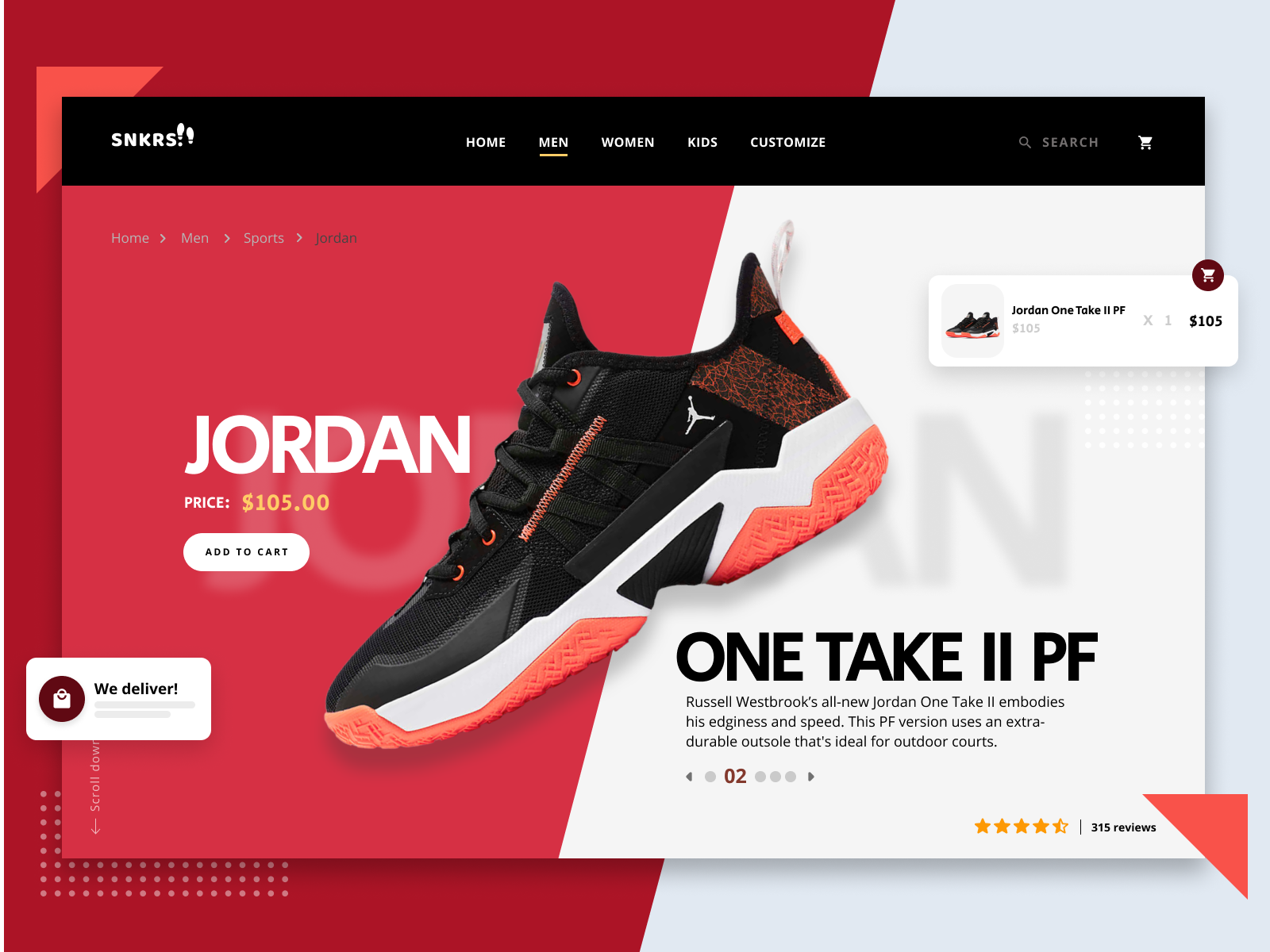 Sneaker Hero Header by Kate Velez on Dribbble