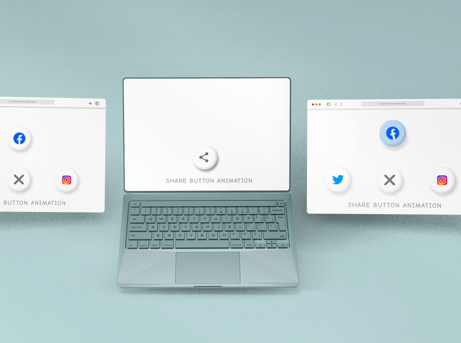 Share Button - Daily Ui : 010 by Manish Gurung on Dribbble