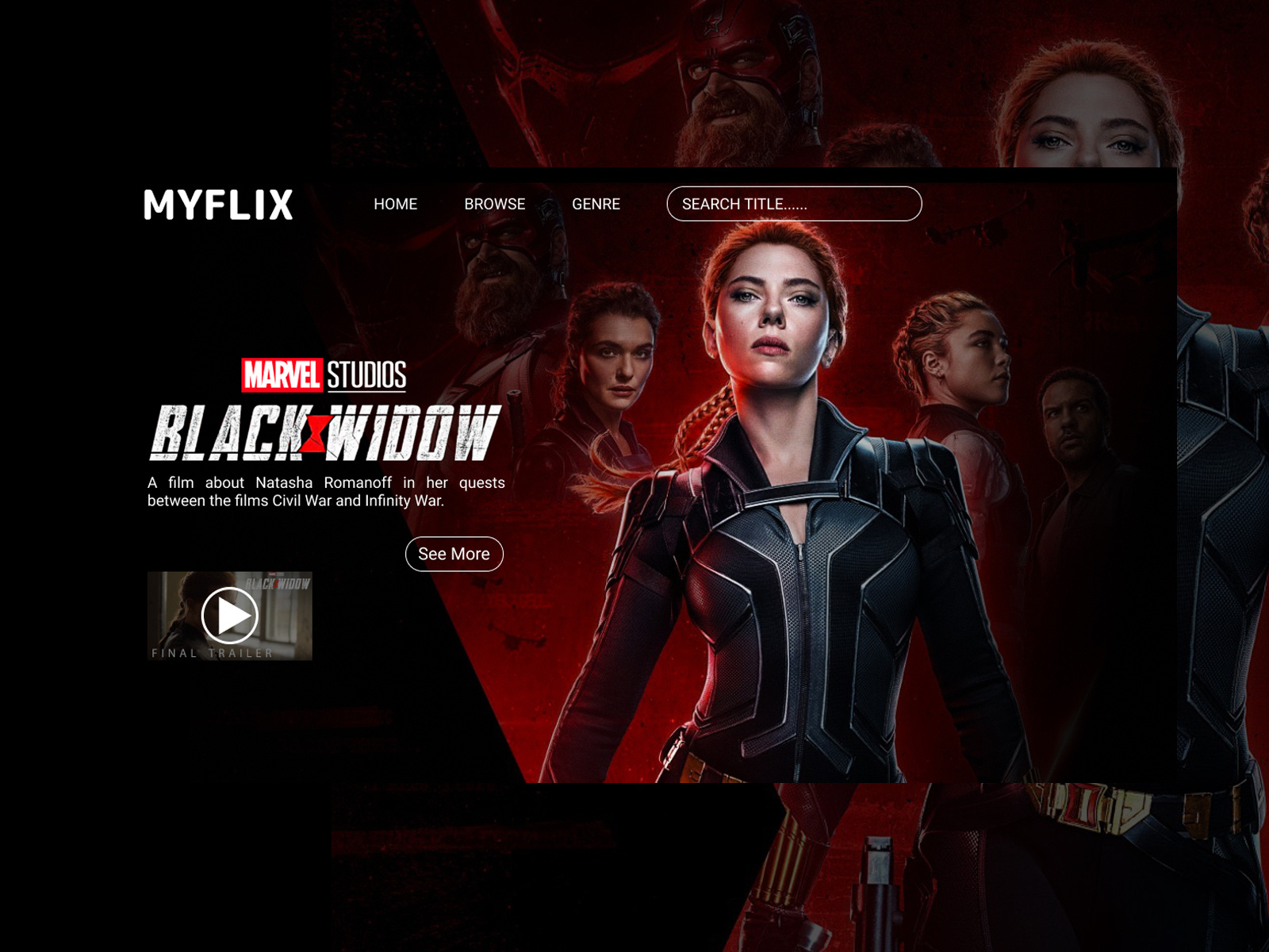 MYFLIX Landing Page by Ahmad Kuswandi on Dribbble