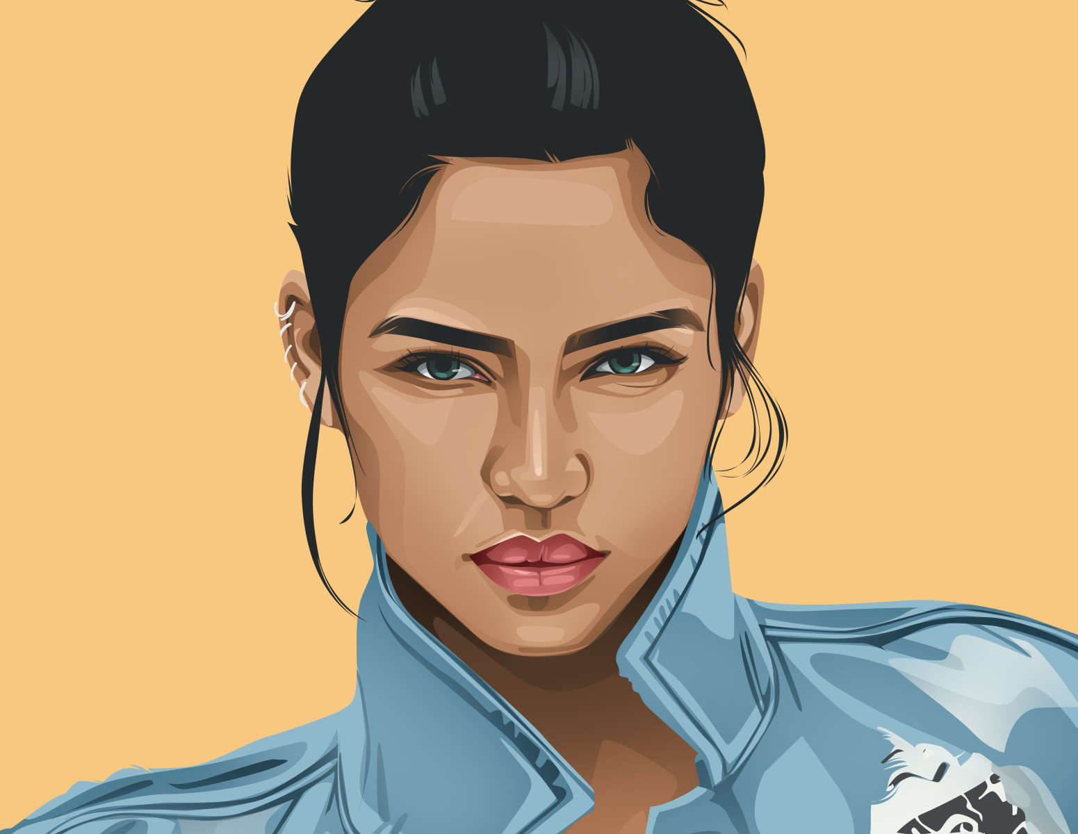 Cassie Ventura Portrait by Qasim Akhtar on Dribbble