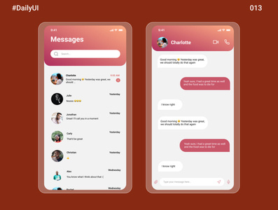 Daily UI #013 - Direct Messaging by Chrissie Muhorakeye on Dribbble
