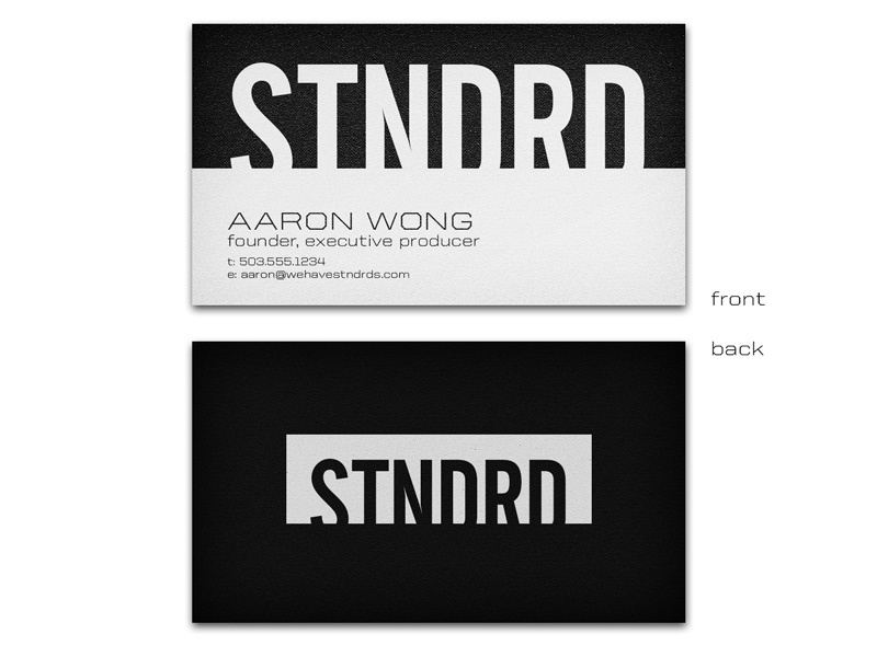 STNDRD Business Cards by Jamie Peterson on Dribbble