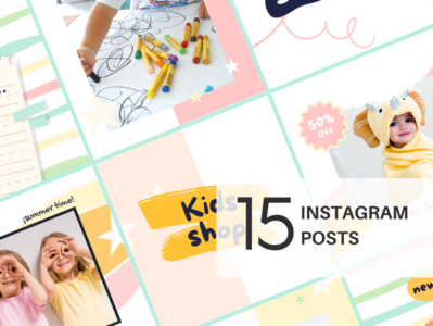Cute and fun instagram template by Ouch! Estudio Creativo on Dribbble